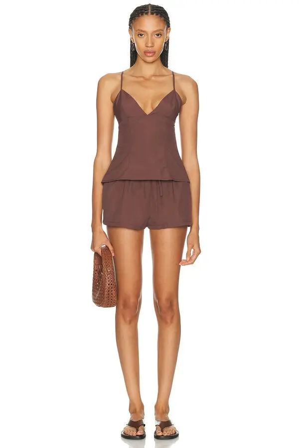 EAVES Lexie Top In Chocolate