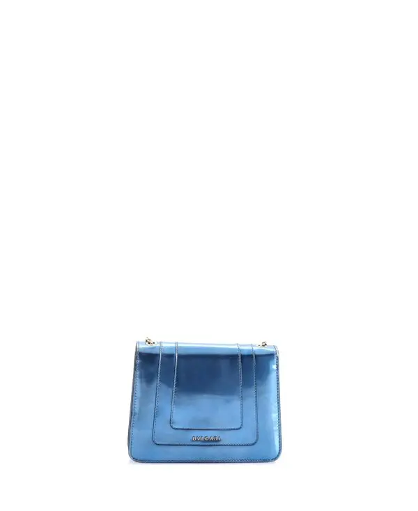 BVLGARI Small Serpenti Forever Square Shoulder Bag Metallic Leather