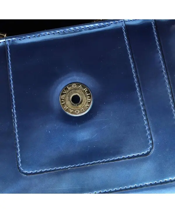 BVLGARI Small Serpenti Forever Square Shoulder Bag Metallic Leather