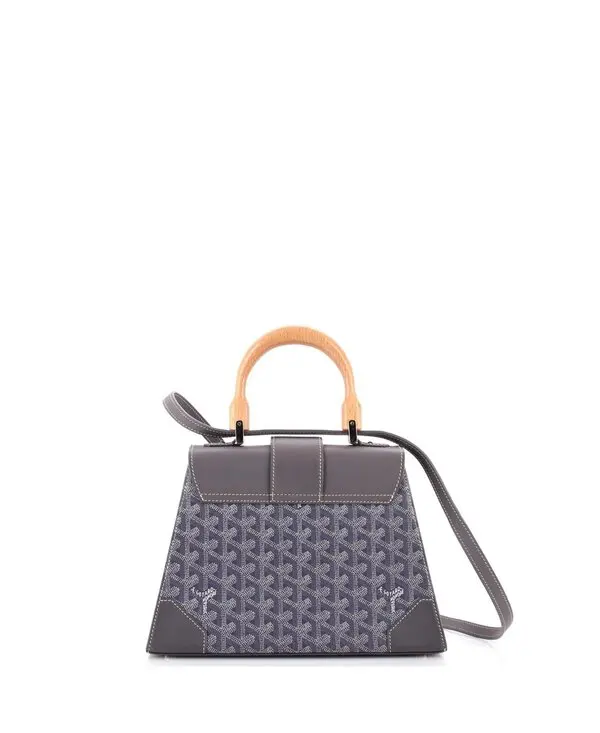 Goyard Pm Saigon Top Handle Bag Coated Canvas With Leather