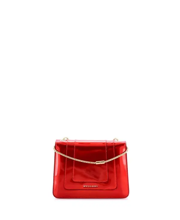 BVLGARI Small Serpenti Forever Square Shoulder Bag Metallic Leather