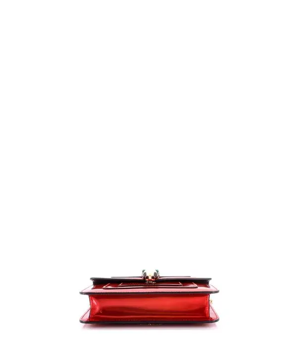 BVLGARI Small Serpenti Forever Square Shoulder Bag Metallic Leather