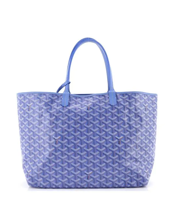 Goyard Pm Saint Louis Reversible Tote Coated Canvas And Printed Canvas - Blue