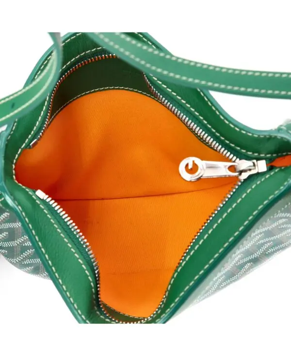 Goyard Hirondelle Shoulder Bag Coated Canvas And Leather - Green