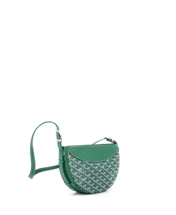Goyard Hirondelle Shoulder Bag Coated Canvas And Leather - Green