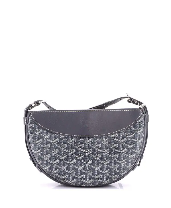 Goyard Hirondelle Shoulder Bag Coated Canvas And Leather - Gray