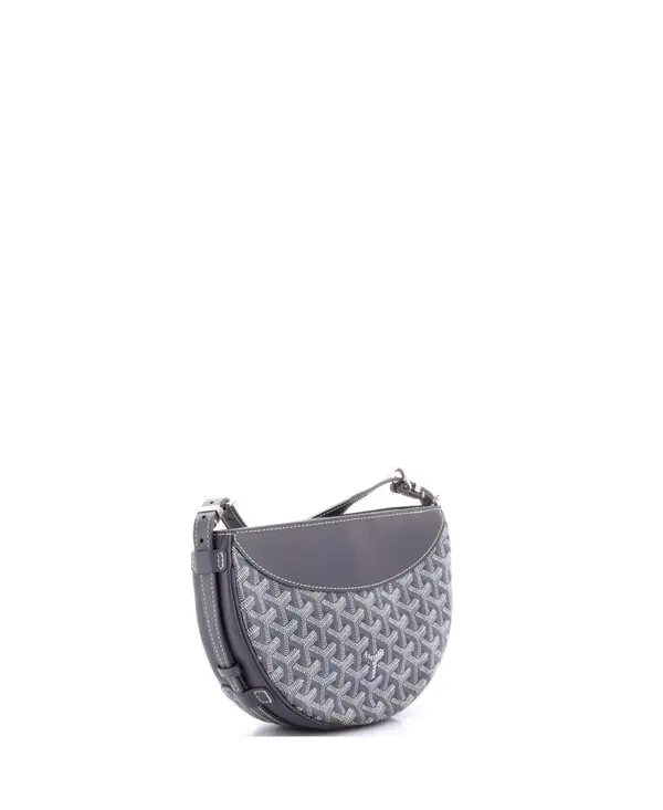 Goyard Hirondelle Shoulder Bag Coated Canvas And Leather - Gray