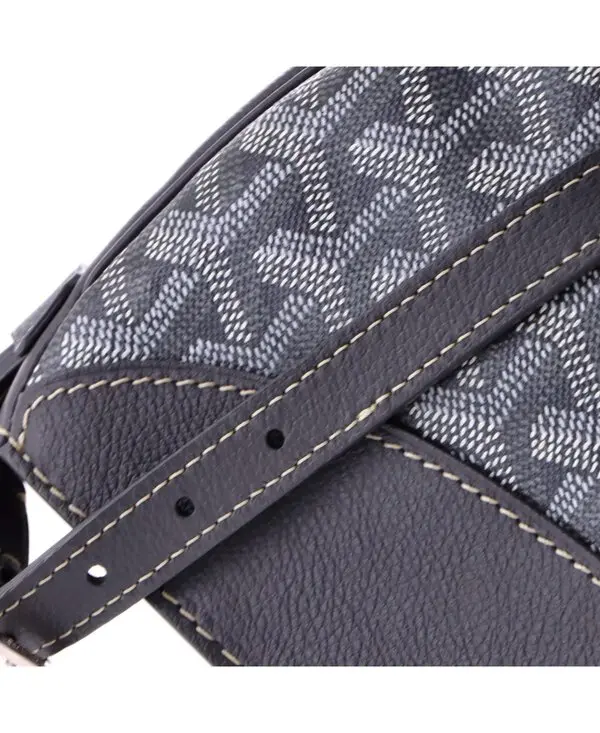 Goyard Hirondelle Shoulder Bag Coated Canvas And Leather - Gray