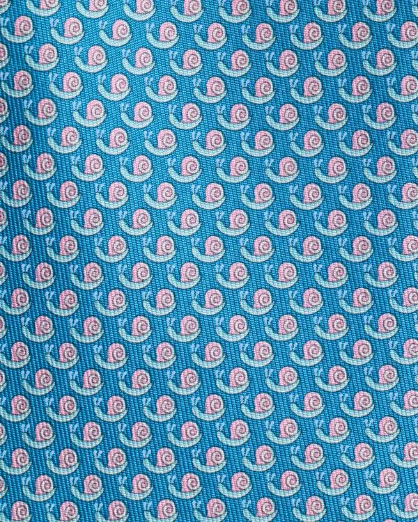 FERRAGAMO Silk Classic Snail Neck Tie - F. Celeste