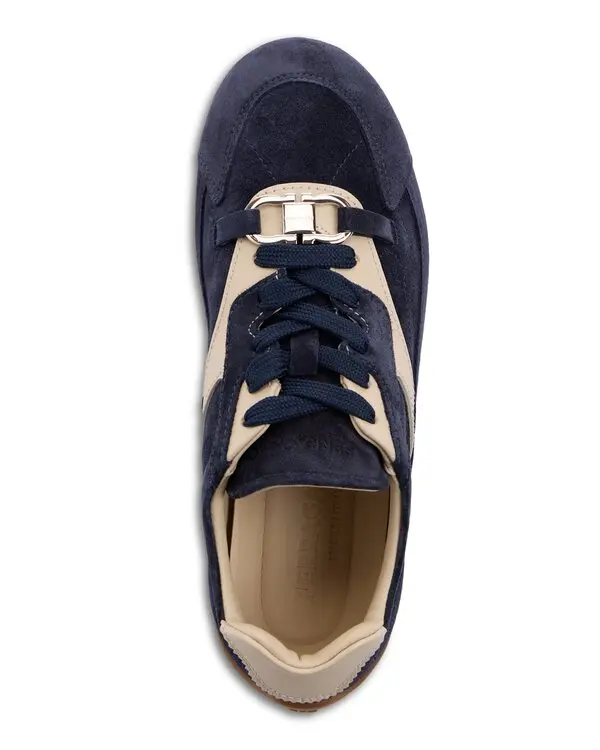FERRAGAMO Sophie Gancini Suede Sneakers