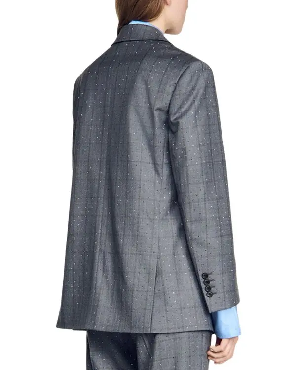 Sandro Checked Wool Jacket