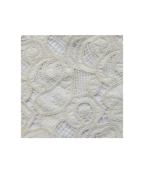 MISS CIRCLE NEW YORK Janie Cotton Lace Triangle Head Scarf - Beige