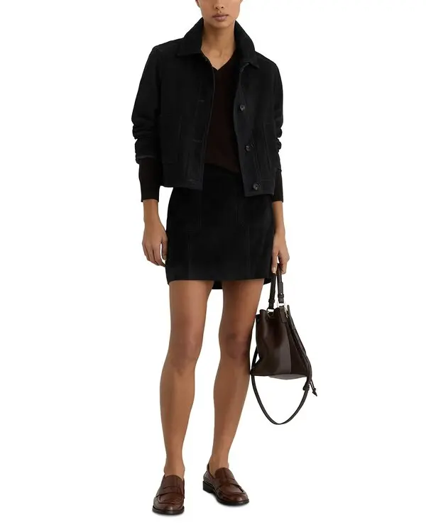 REISS Sonny Suede Jacket