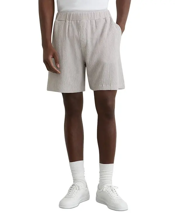 REISS Flint Textured 6 Shorts - Silver