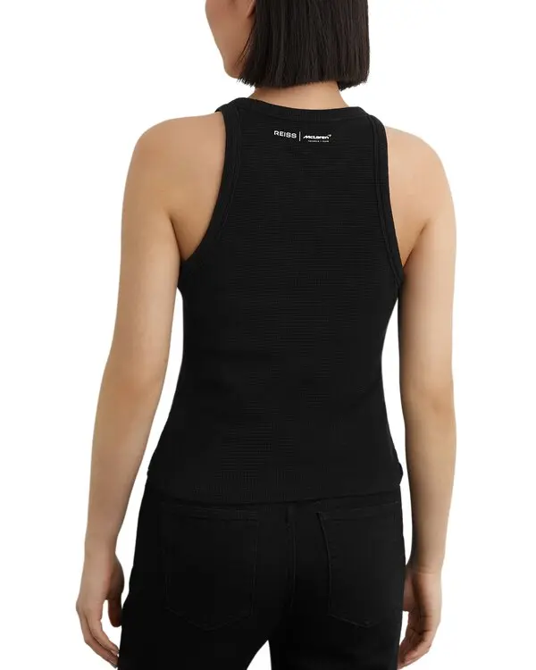 REISS Sleeveless Waffle Knit Top