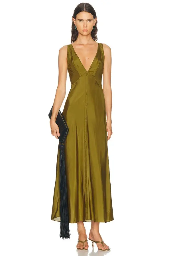 EAVES Freda Maxi Dress - Olive