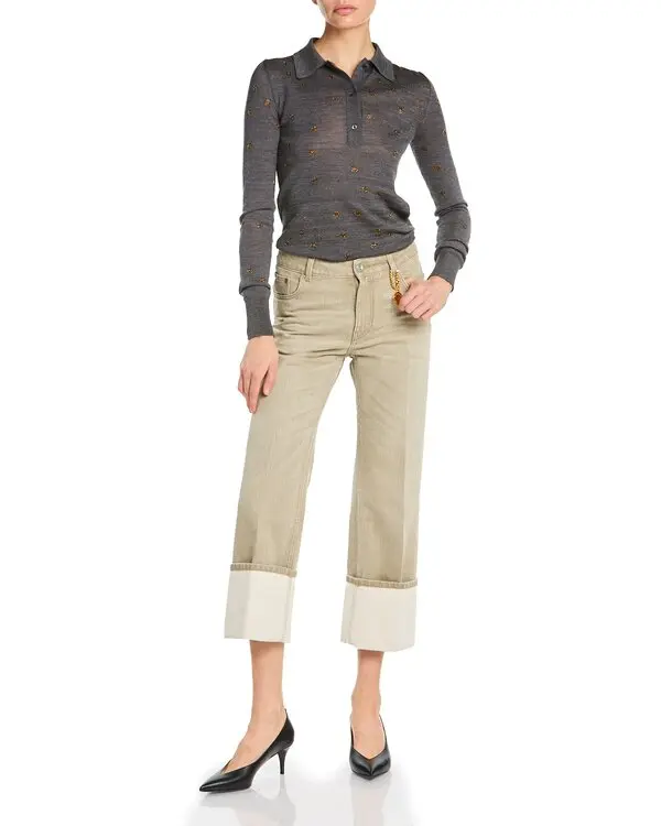 Stella McCartney Cropped Turn Up Jeans