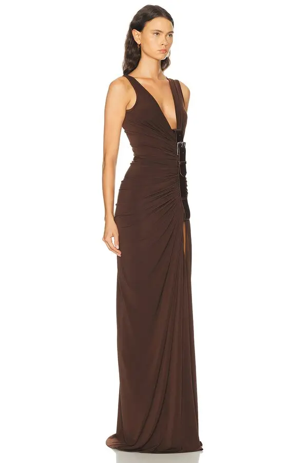 SID NEIGUM Gathered Belt Dress