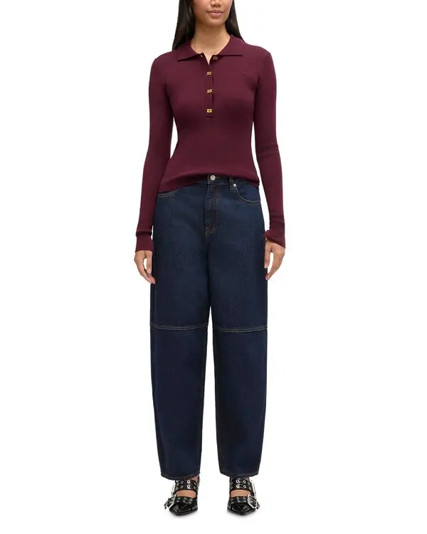 GANNI Essentials Mid Rise Barrel Jeans