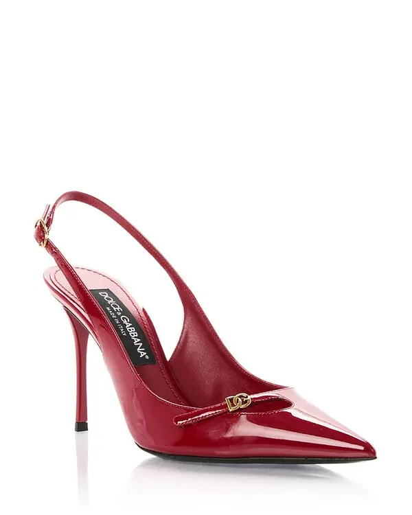 Dolce & Gabbana Pointed Slingback Pumps - Red