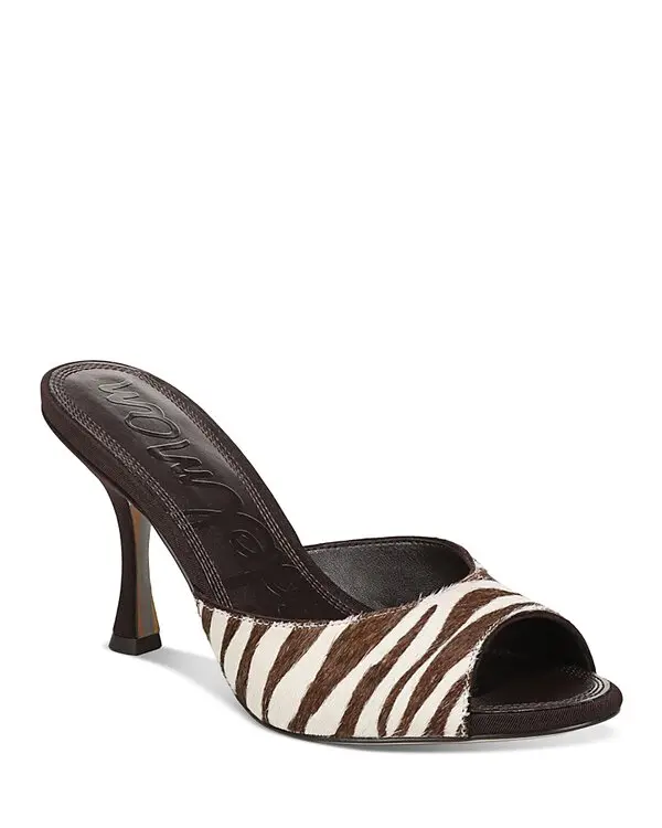 Sam Edelman Jeanie Calf Hair Mule Sandals - Chocolate