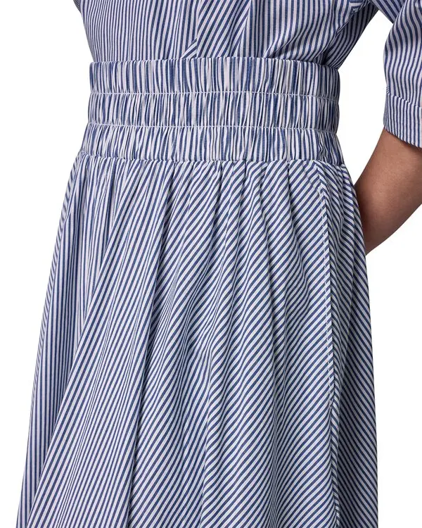 Donna Karan New York Cotton Stripe Maxi Skirt