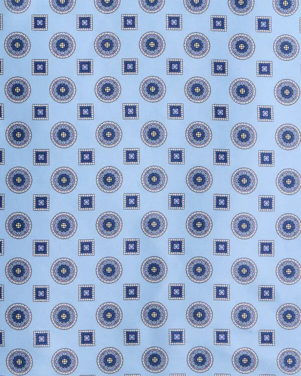 Bloomingdale'S Medallion Silk Pocket Square Exclusive - Blue