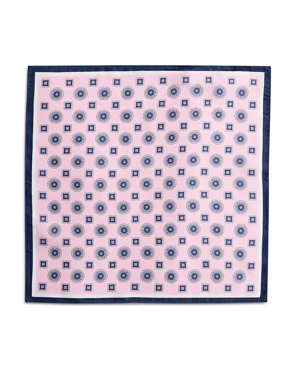 Bloomingdale'S Medallion Silk Pocket Square Exclusive - Pink