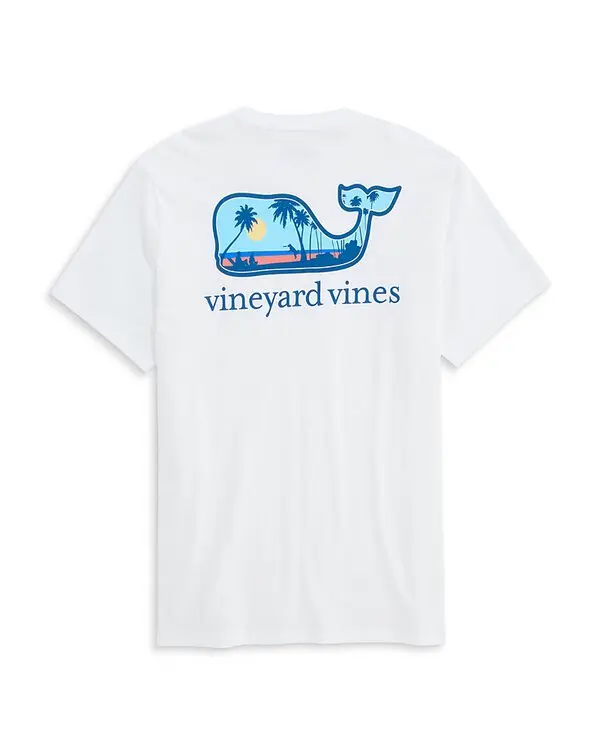 Vineyard Vines Dog Frisbee Logo Graphic T-shirt - White