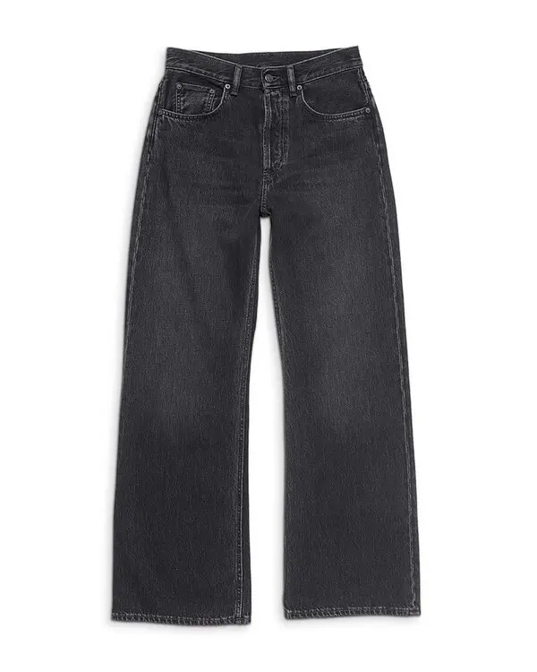 Acne Studios 2021f Mid Rise Wide Leg Jeans - Black