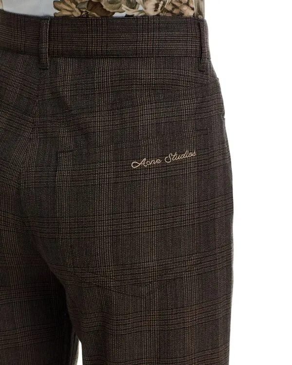 Acne Studios Plaid Wool Blend Trousers