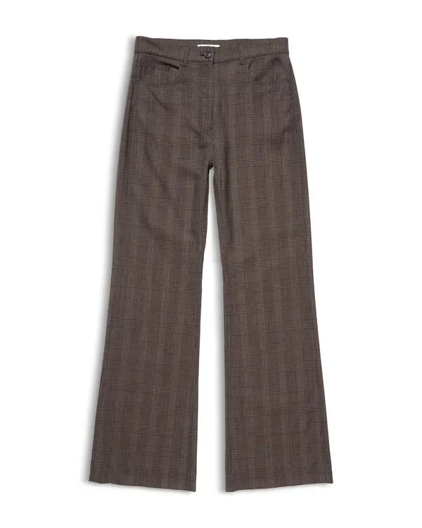 Acne Studios Plaid Wool Blend Trousers