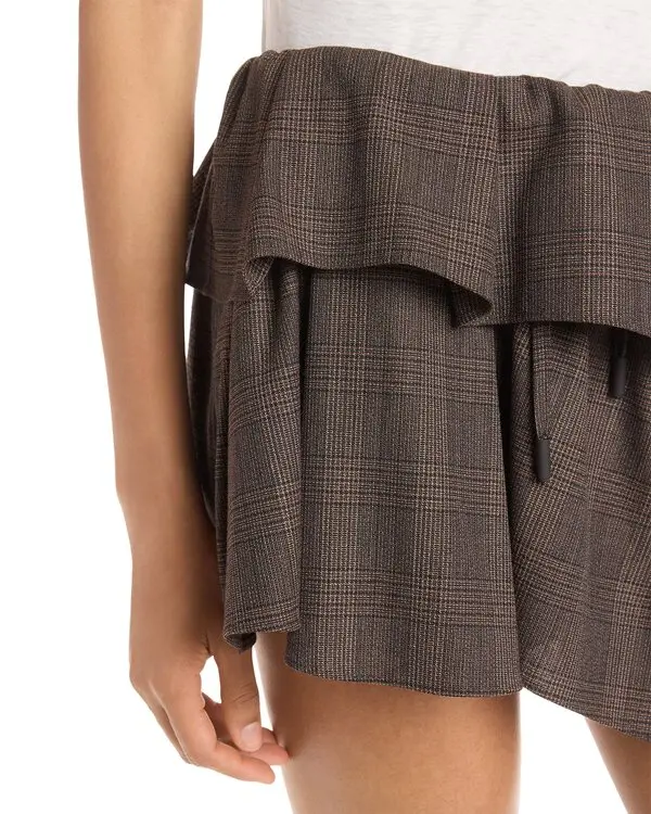Acne Studios Layered Check Skirt
