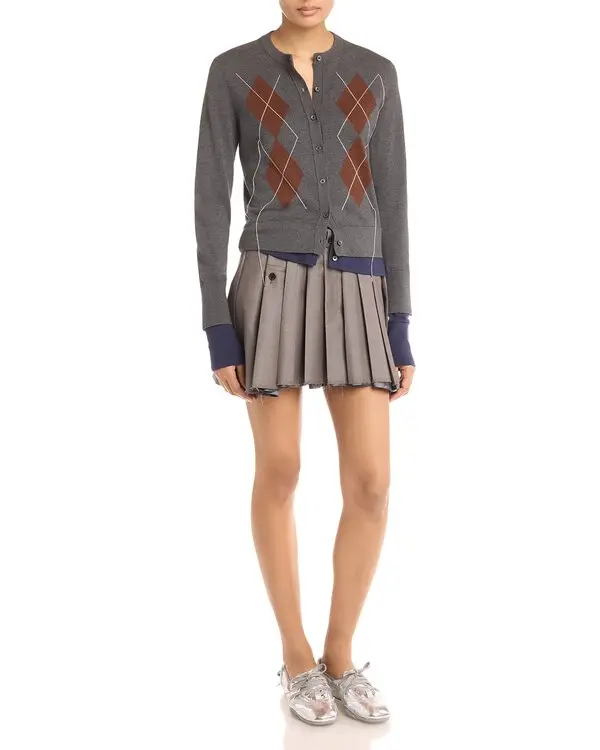 Acne Studios Layered Look Cardigan Sweater