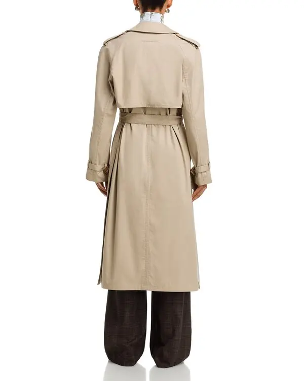 Acne Studios Belted Leather Lapel Trench Coat