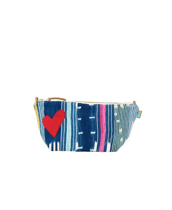 UBUNTU LIFE Baule Cloth With Beaded Heart Large Convertible Pouch