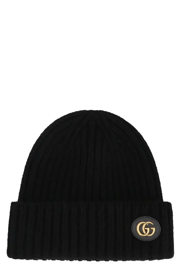 Gucci Wool And Cashmere Turn-up Brim Hat - Black