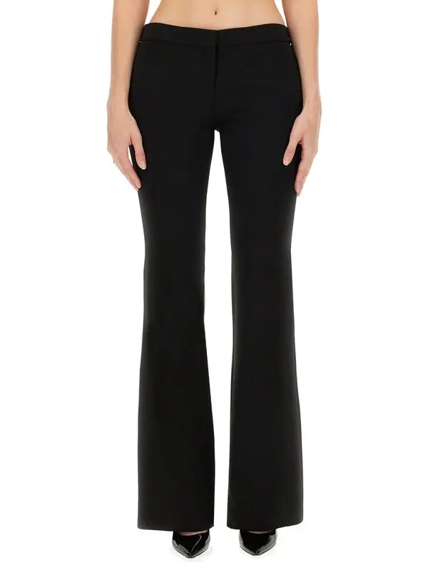 Moschino Crepe Flared Trousers - Black
