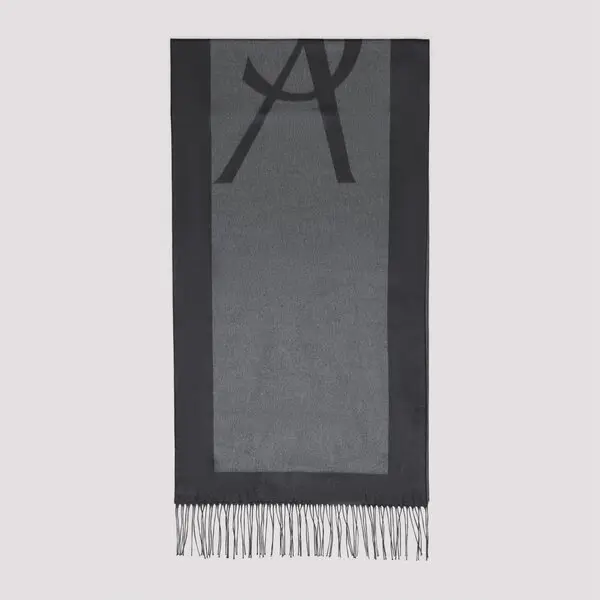 Saint Laurent Elegant Silk Scarf 210cm X 60cm - Grey