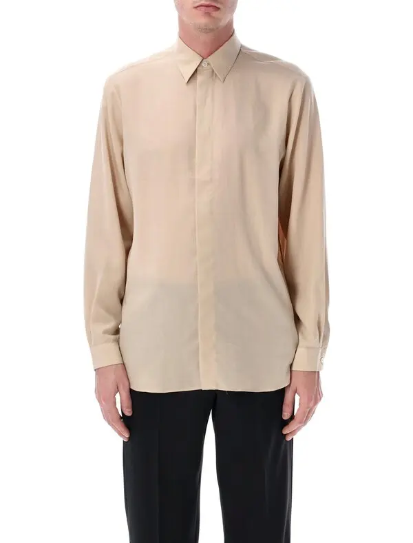 LARDINI Oversized Shirt - Beige