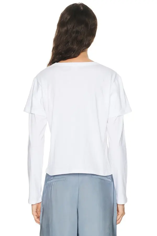 LESET Margo Layered Long Sleeve Tee