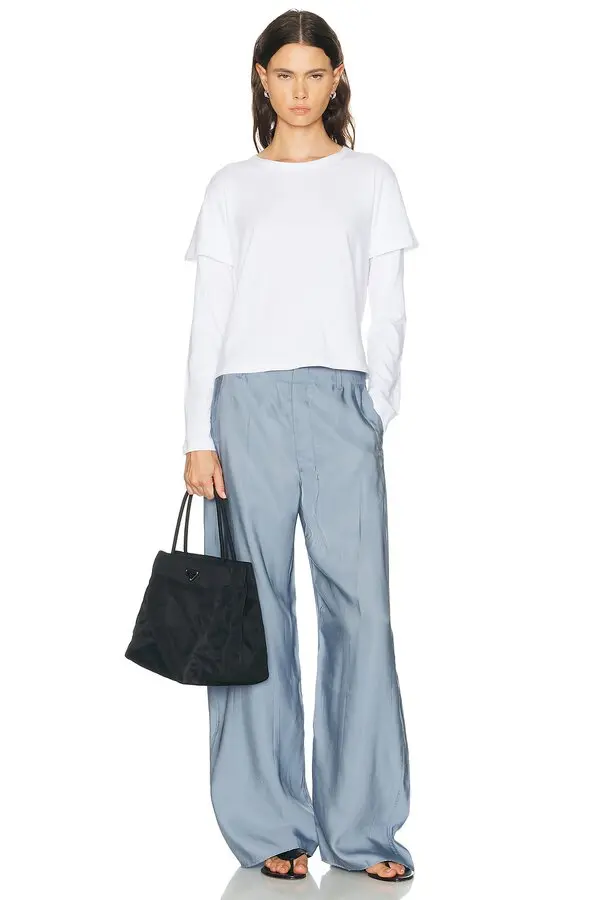 LESET Margo Layered Long Sleeve Tee
