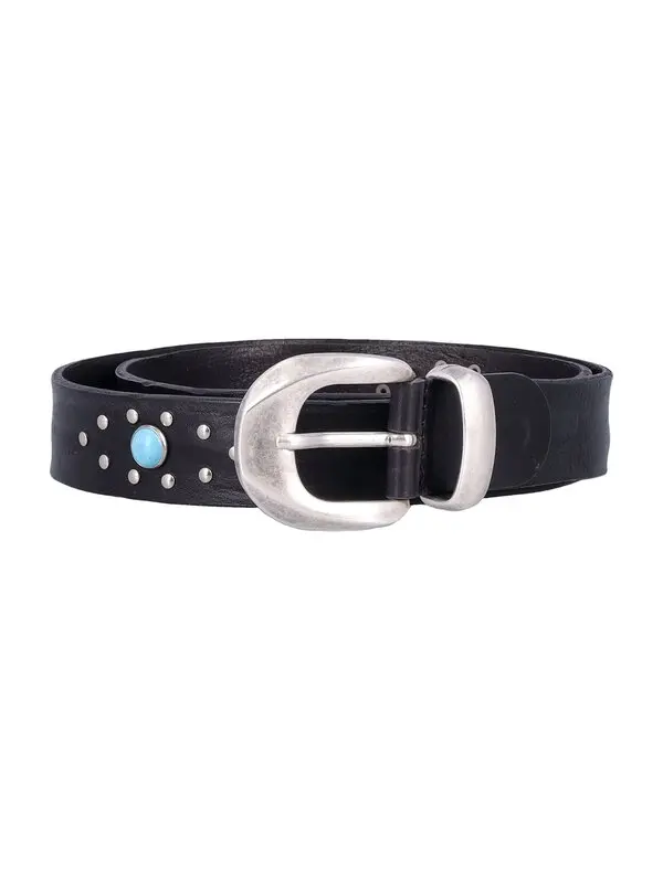MANCINI 1979 Alfred Distinctive Handcrafted Belt 3 Cm Width - Black