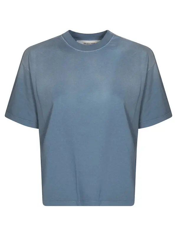 GOLDEN GOOSE Embroidered T-shirt - Blu