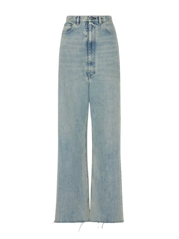 MAISON MARGIELA High-waisted Jeans With Four-stitch Detail - Denim Blue