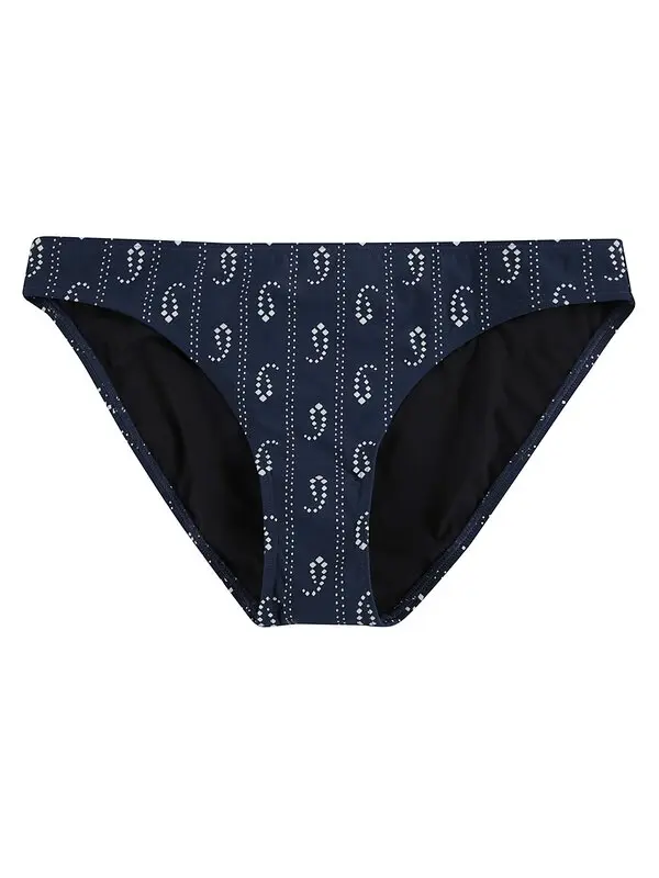 Tory Burch Printed Mini Bikini Bottoms - Navy