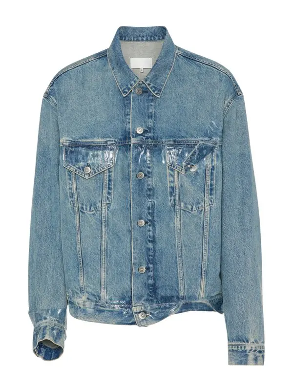 MAISON MARGIELA Hand-painted Denim Jacket - Denim Blue