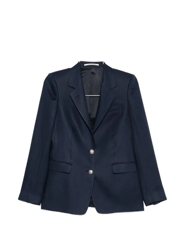 Tagliatore Single-button Linen Blazer