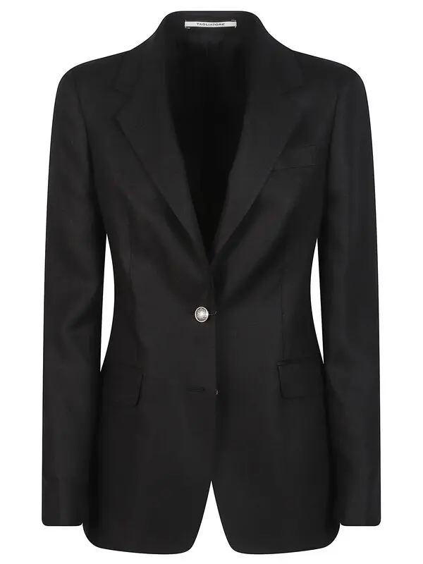 Tagliatore Elegant Tailored Linen Jacket With Single Button Closure