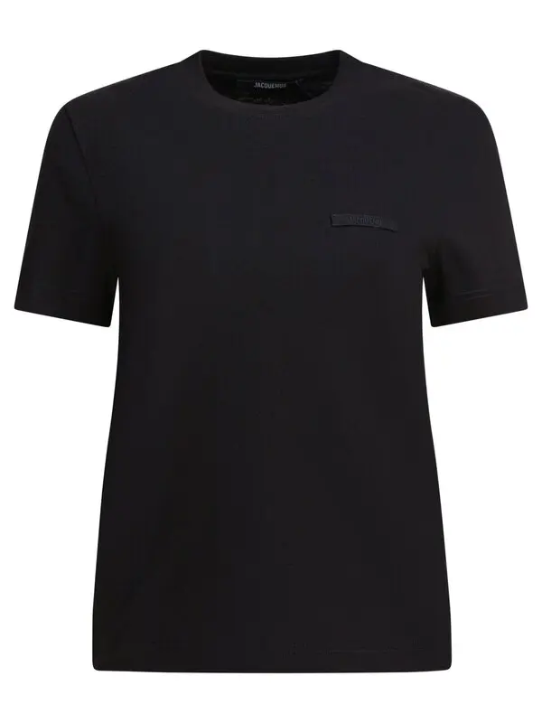 Jacquemus Gros Grain Fitted Short-sleeved T-shirt - Black